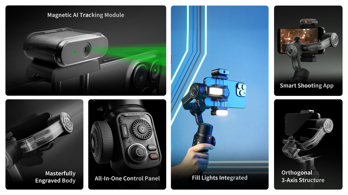 Zhiyun Smooth 5S AI Gimbal Stabilizer for Smartphone
